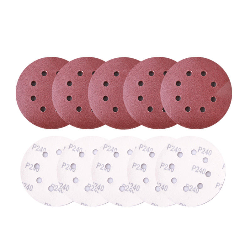 China 100pcs 125mm Round Shape Sanding Discs Hook Loop Sanding Paper ...