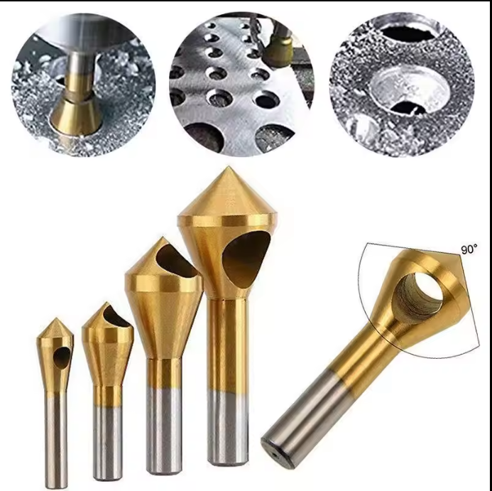 China 90 Degree 0 Flute HSS Slanting Hole Countersink Deburring Drill ...